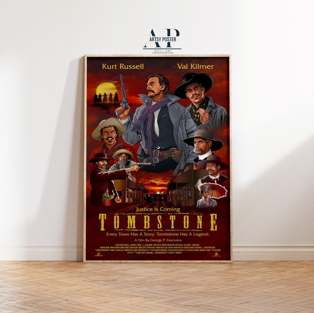 Tombstone Movie Poster, Classic Western Film Art Print, Iconic Quotes ...