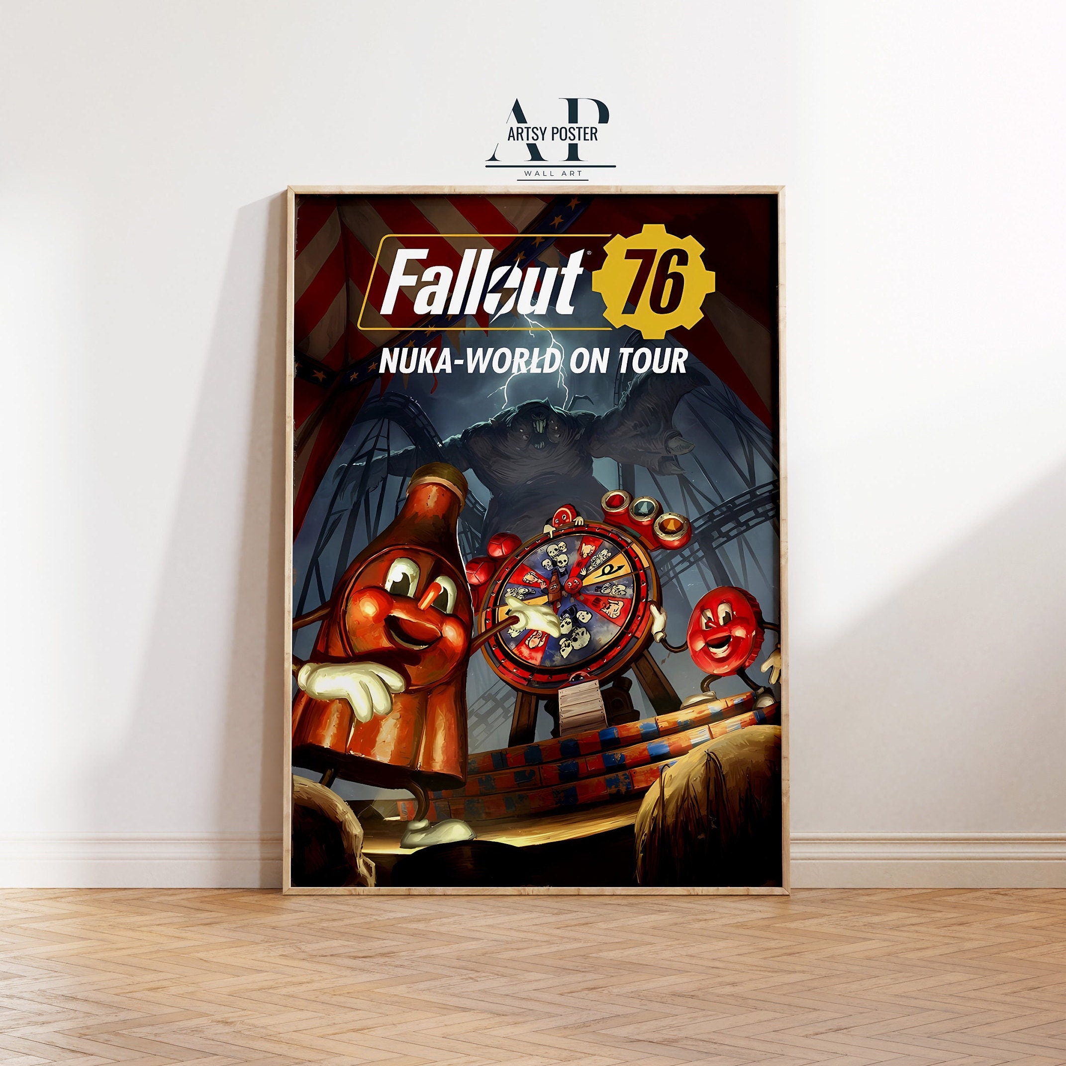 Fallout 76 Ads Poster, Video Game Wall Art, Nuclear Wasteland Decor ...