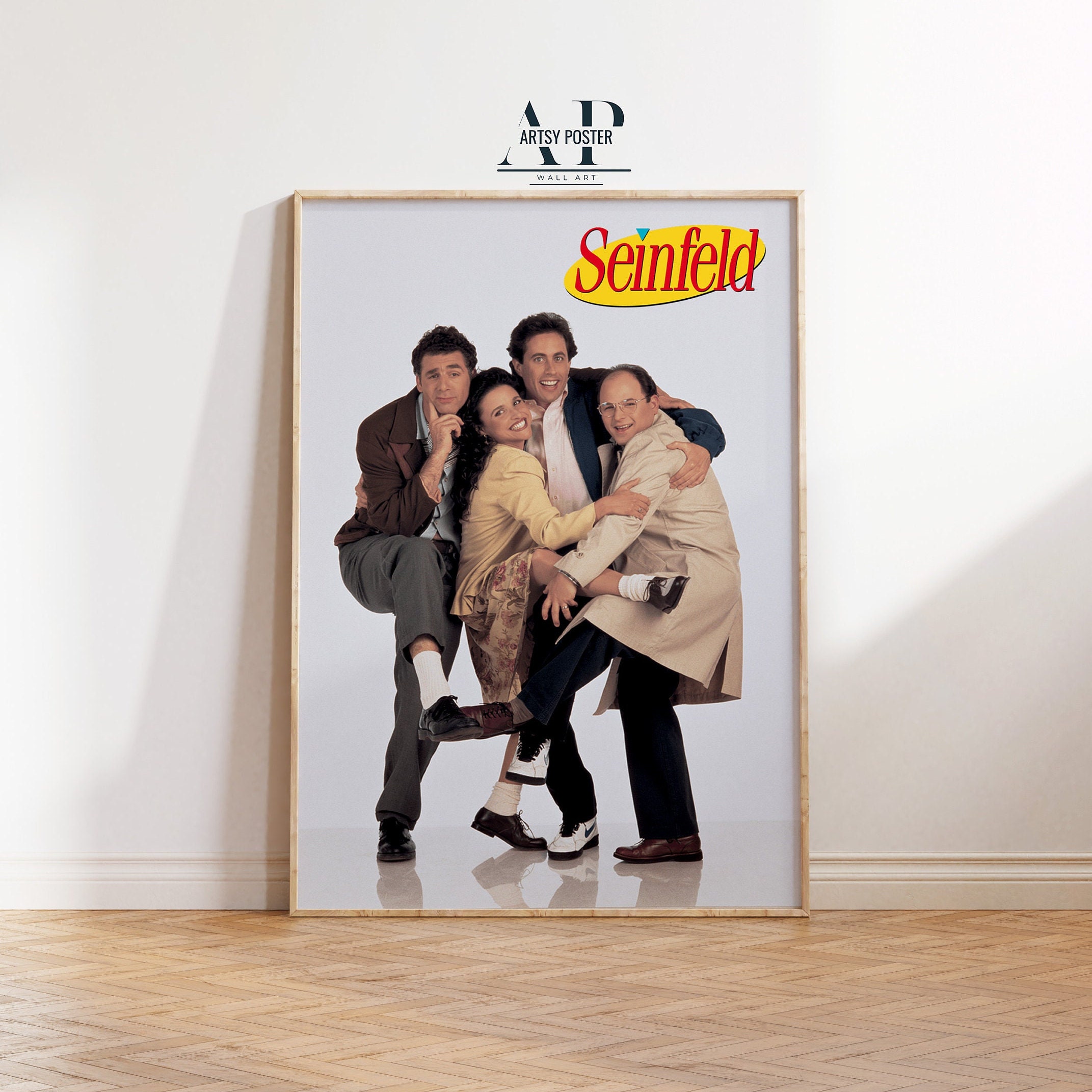 Seinfeld TV Show Poster, Retro Comedy Series Print, Jerry, Elaine ...