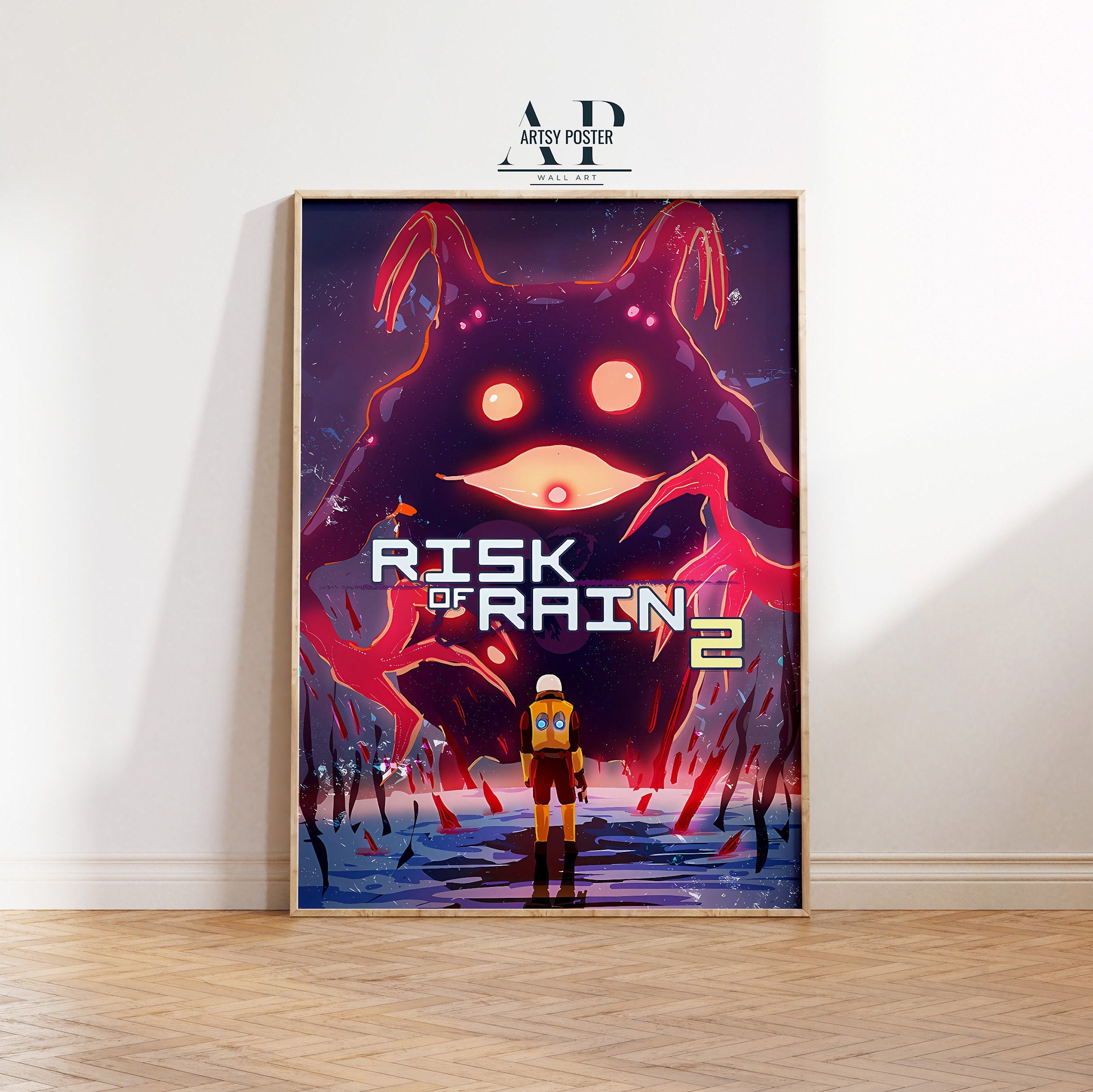 Risk of Rain Poster, Seekers of the Storm Wall Art, Retro Game Decor ...