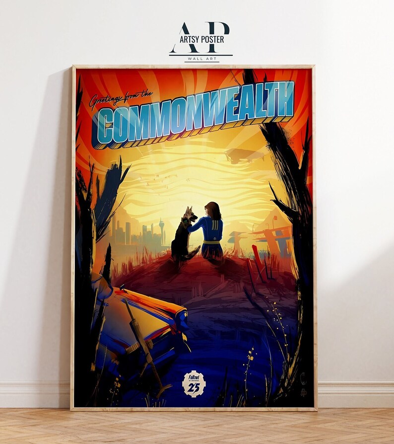 Fallout 4 Video Game Poster, Wasteland Explorer Wall Art, Fine Art ...