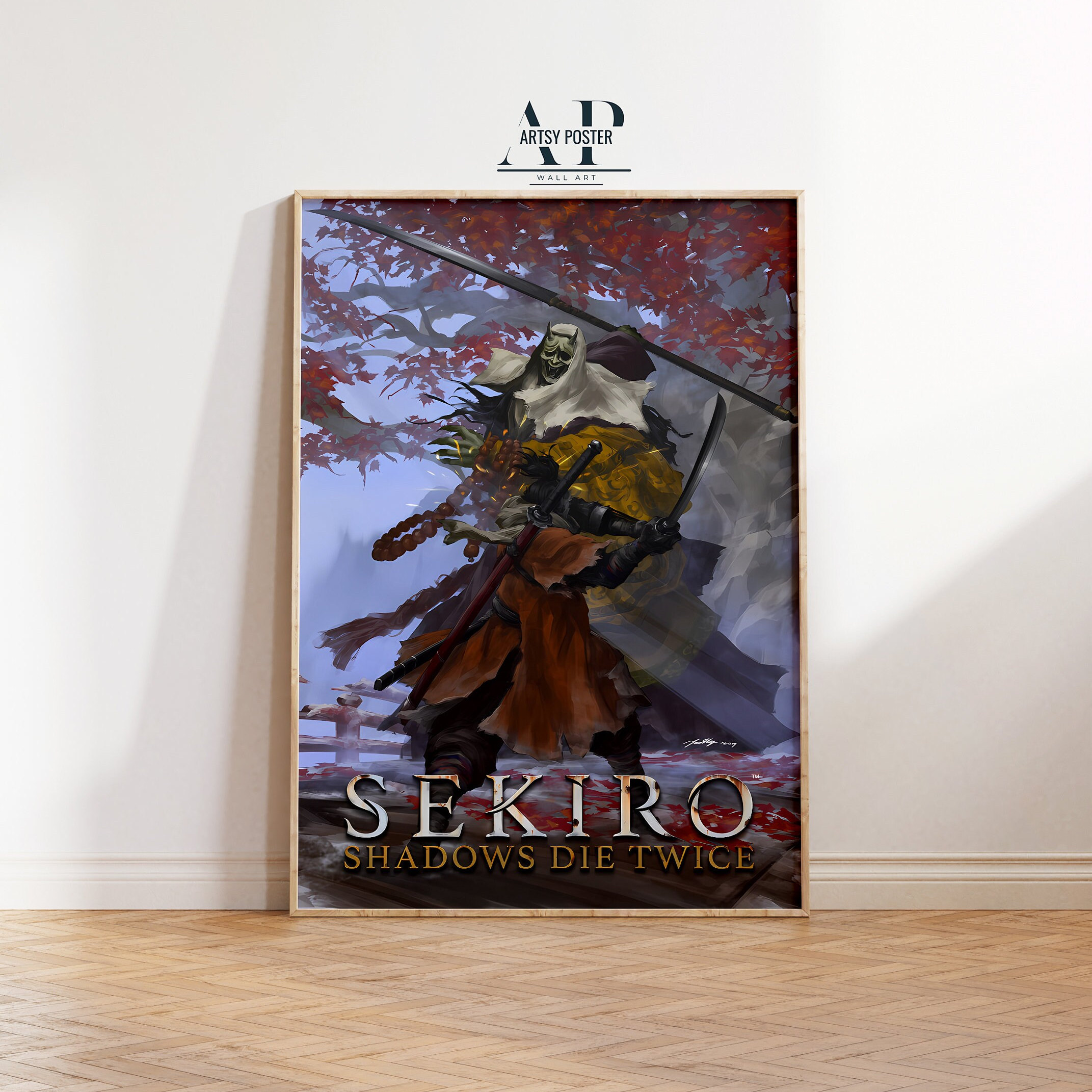 Sekiro Shadows Die Twice Poster, Samurai Warrior Wall Art, Fine Art ...