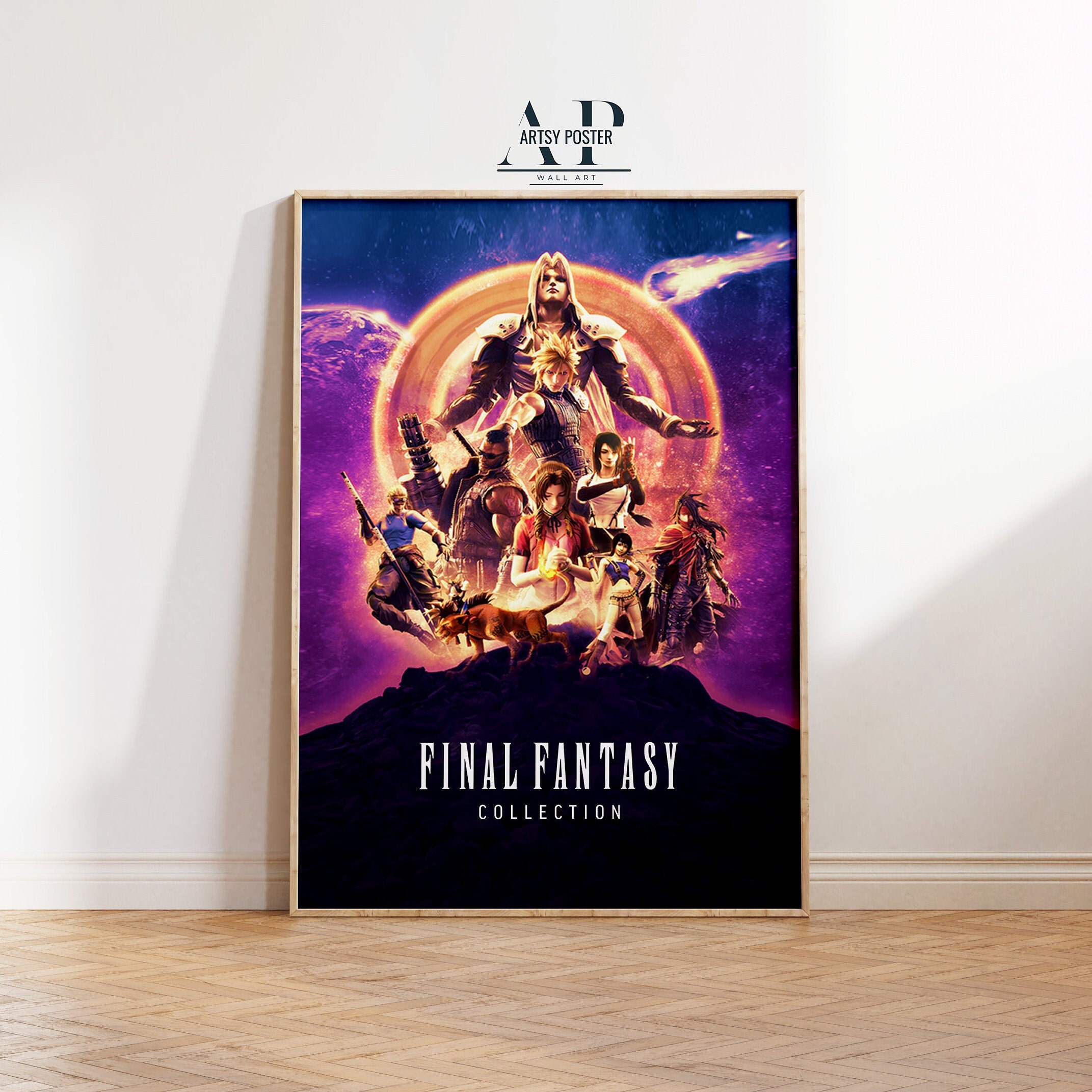 Final Fantasy VII Game Poster, Classic RPG Game Art Print Cloud Strife ...