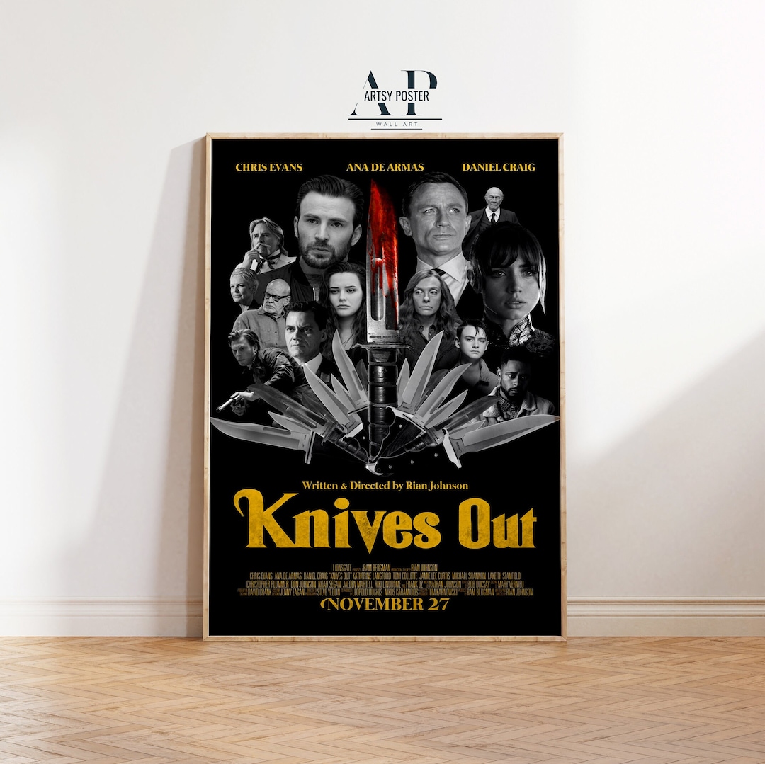 Knives Out Movie Poster: Daniel Craig Film, Whodunit Wall Art - Etsy