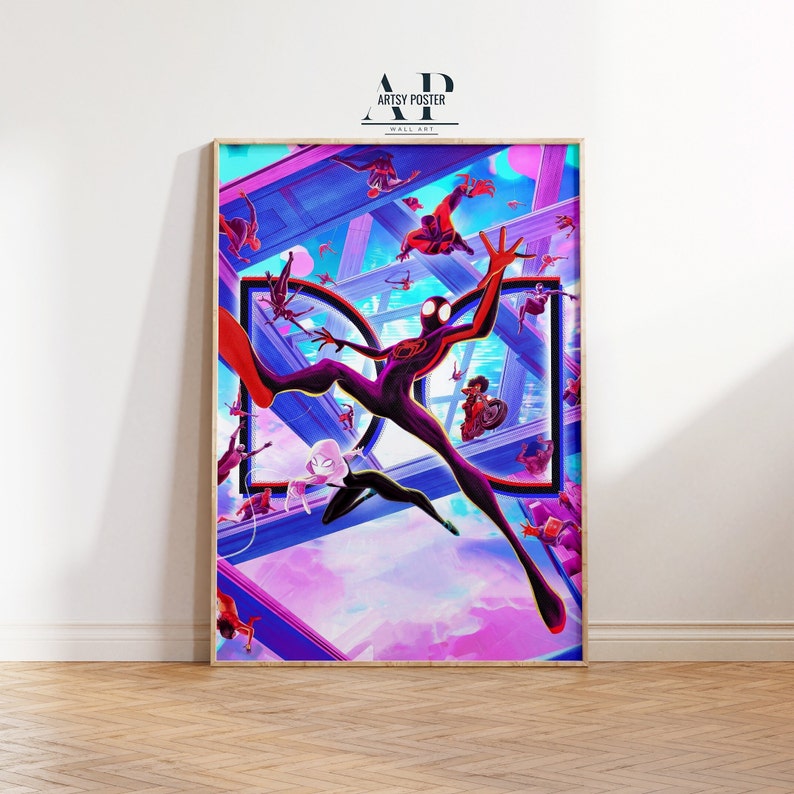 Spider-man: Across the Spider Verse Poster, Miles Morales Wall Art ...