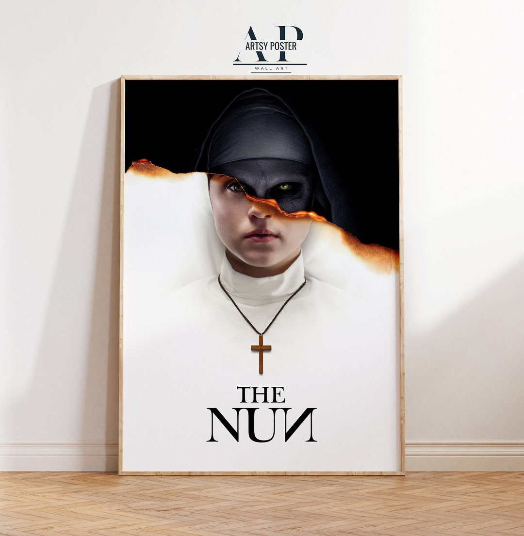 The Nun Movie Poster, Vintage Horror Film Art Print, Scary Convent Wall ...