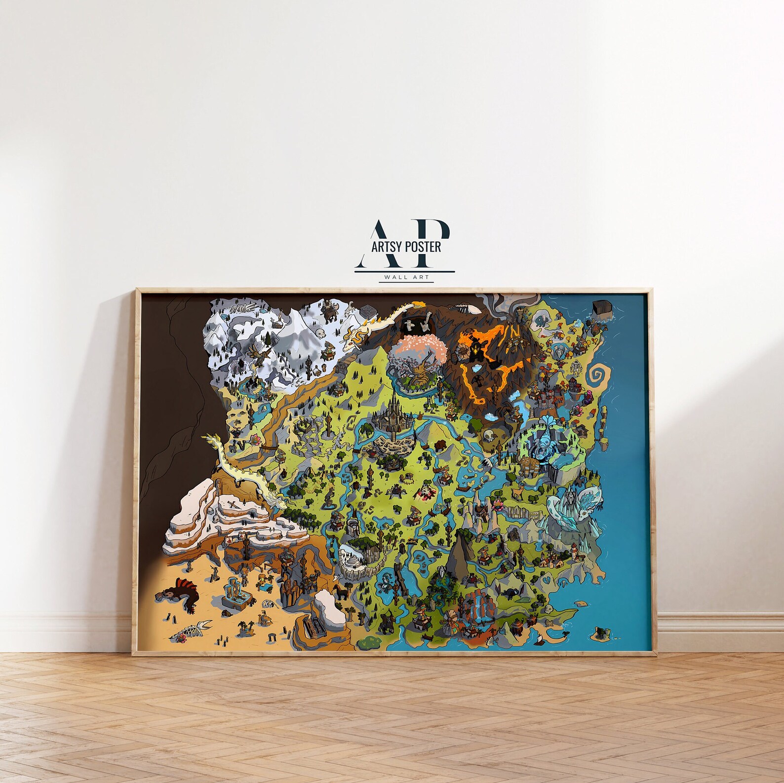 Hyrule Map Poster: Legend of Zelda Gaming Room Wall Art - Etsy