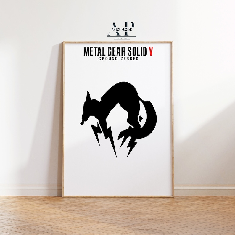 Metal Gear Solid Poster, Classic Video Game Wall Art, Retro Decor for ...