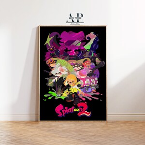 Splatoon Game Poster: Colorful Ink Battle Art Print - Etsy