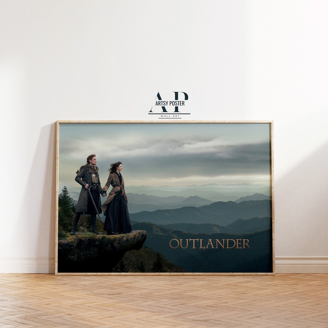 Outlander TV Series Poster: Jamie and Claire, Scottish Highlands Wall ...