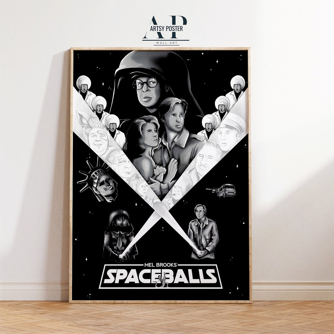 Star Wars Spaceballs Crossover Poster, Sci-fi Comedy Wall Art - Unique ...