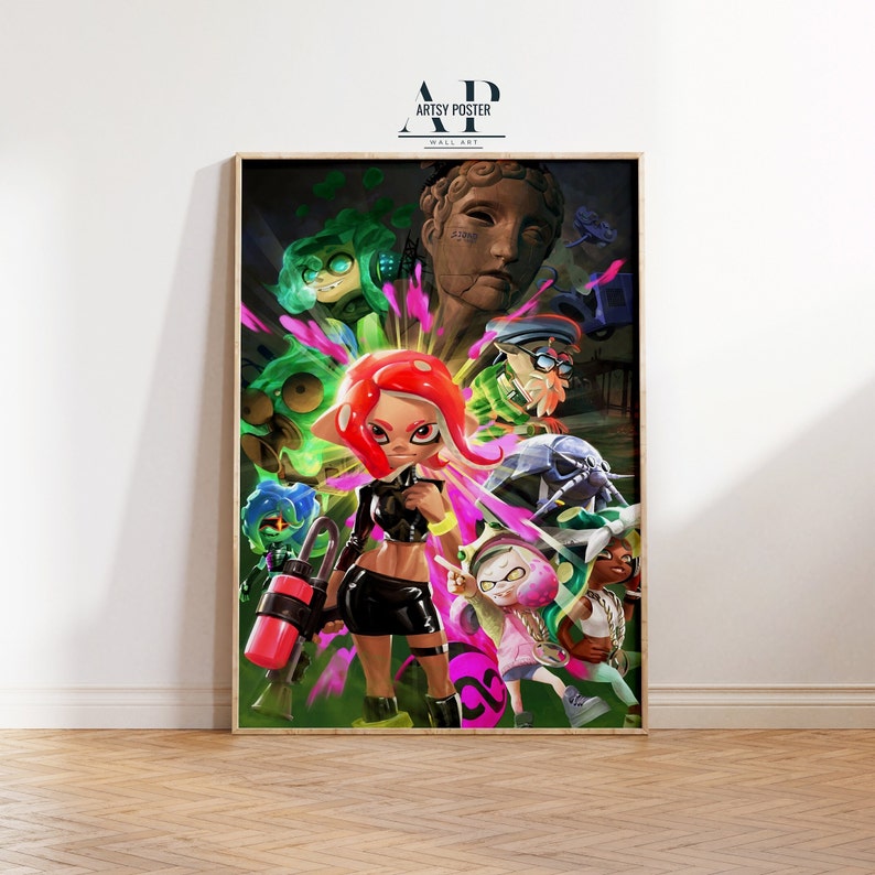 Splatoon Game Poster, Video Game Art Print, Kids Room Wall Decor, Gamer ...