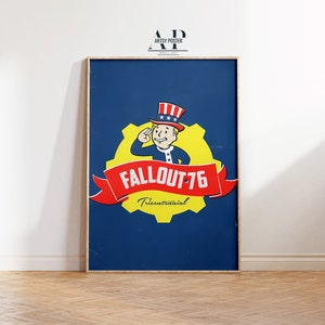 Fallout 76 Ads Poster, Video Game Wall Art, Nuclear Wasteland Decor ...