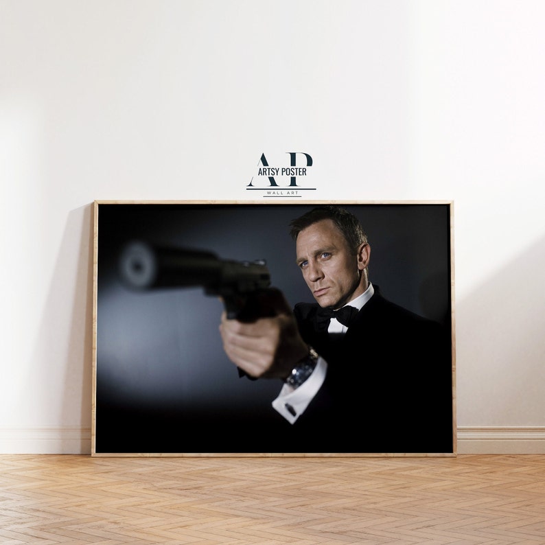 Daniel Craig Poster, James Bond Wall Art, Fine Art Print, Home Wall ...
