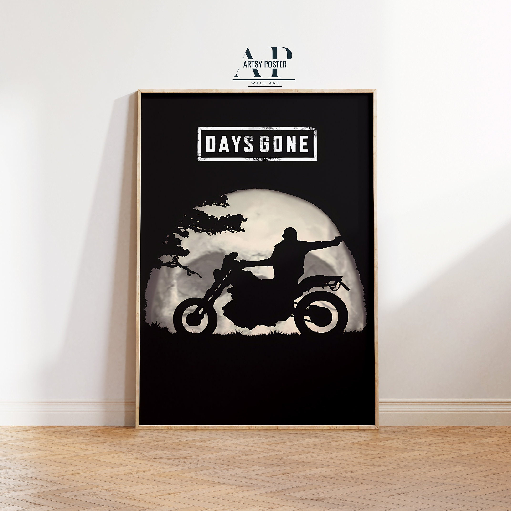 Days Gone Game Poster, Post Apocalyptic Survival Game Art, Biker Vs ...