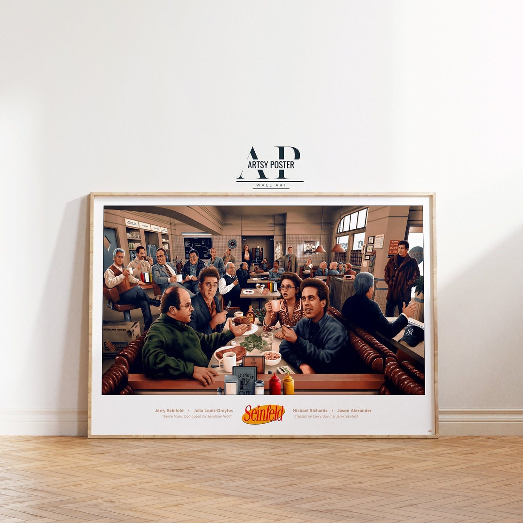 Seinfeld TV Show Poster, Retro Comedy Series Print, Jerry, Elaine ...