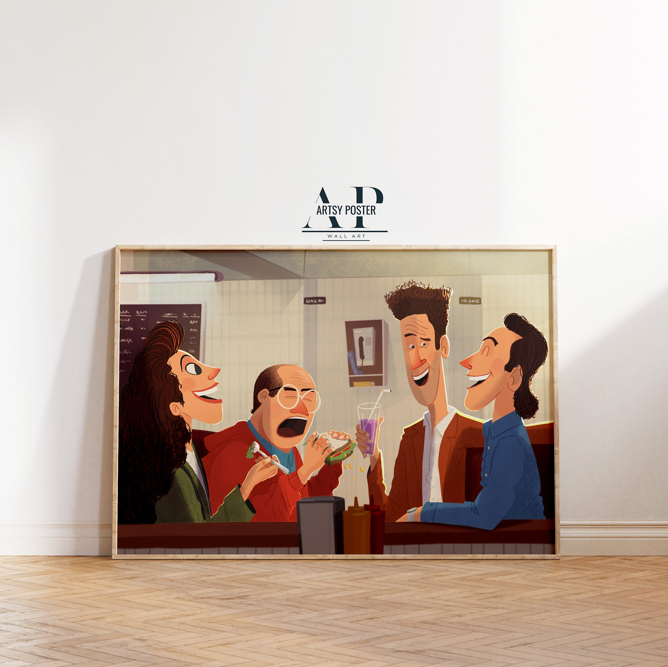 Seinfeld TV Show Poster, Retro Comedy Series Print, Jerry, Elaine ...