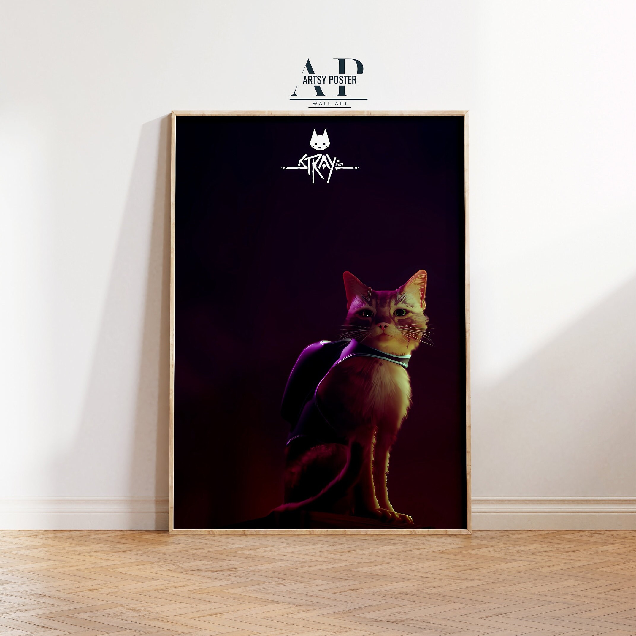 Stray Game Poster: Cyber City Cat Adventure Art Print - Etsy