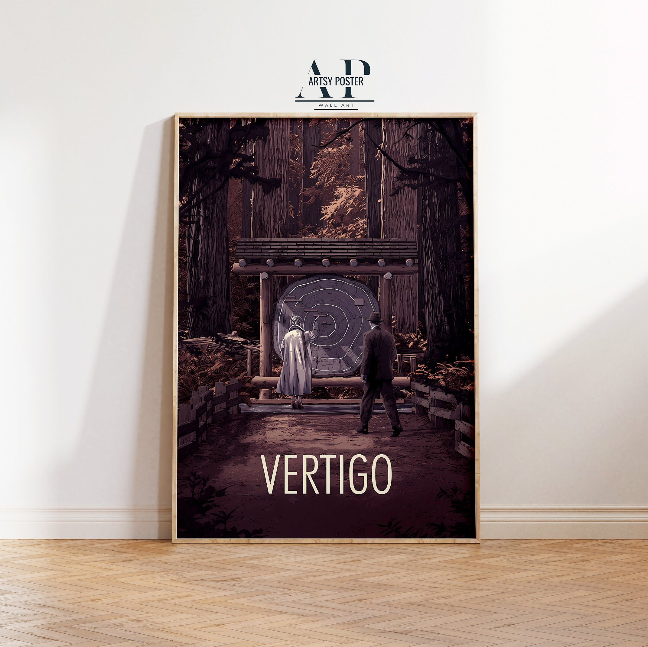 Vertigo Movie Poster, Alfred Hitchcock Classic, Vintage 1950s Film ...