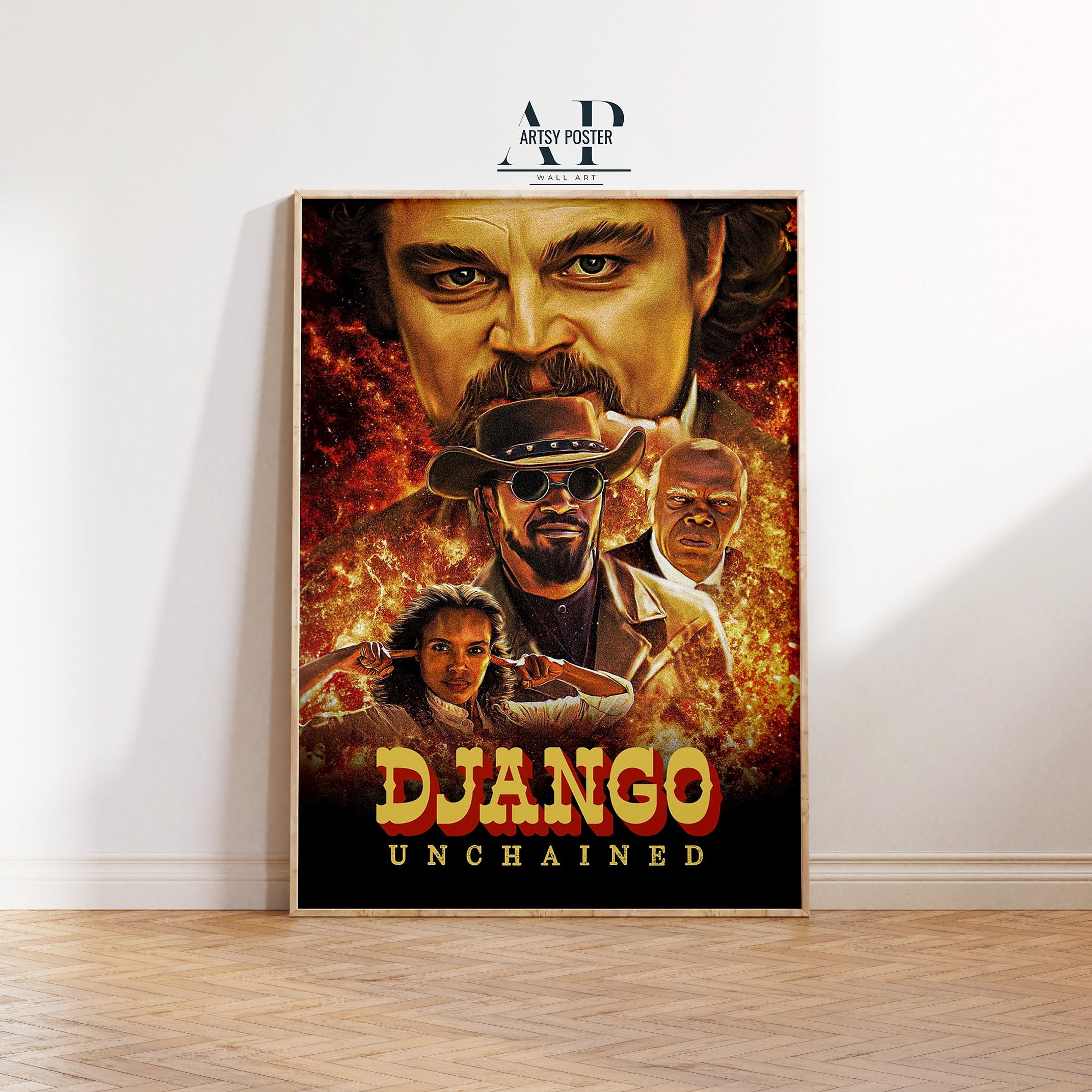 Django Unchained Movie Poster, Quentin Tarantino Film Print, Jamie Foxx ...