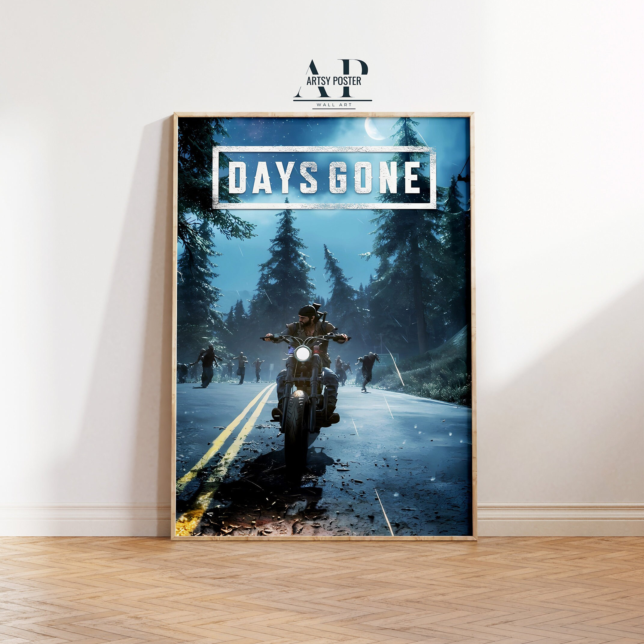 Days Gone Game Poster: Biker Vs Zombies Fine Art Print - Etsy