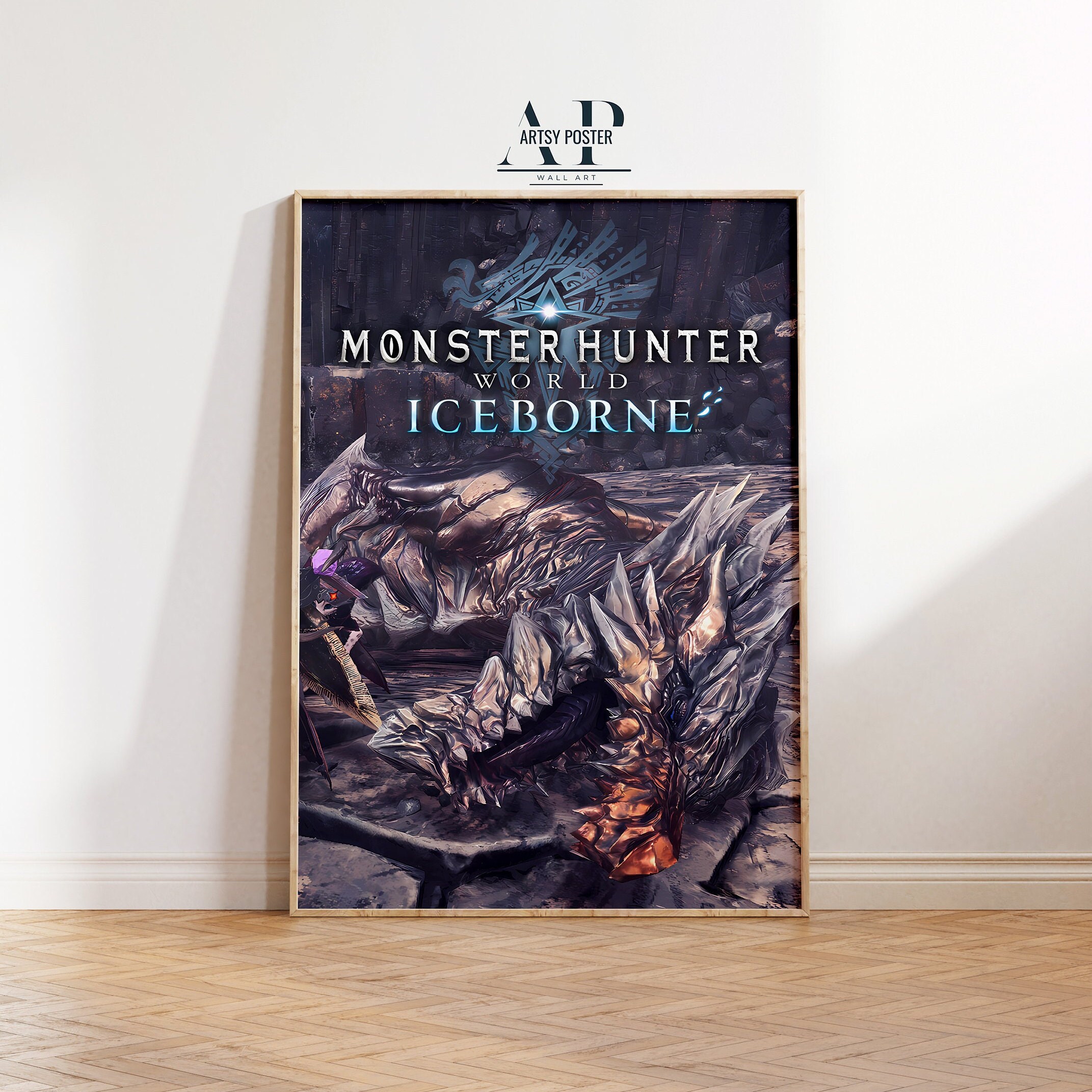 Monster Hunter World Poster Iceborne Wall Art Featuring Iconic Monsters ...