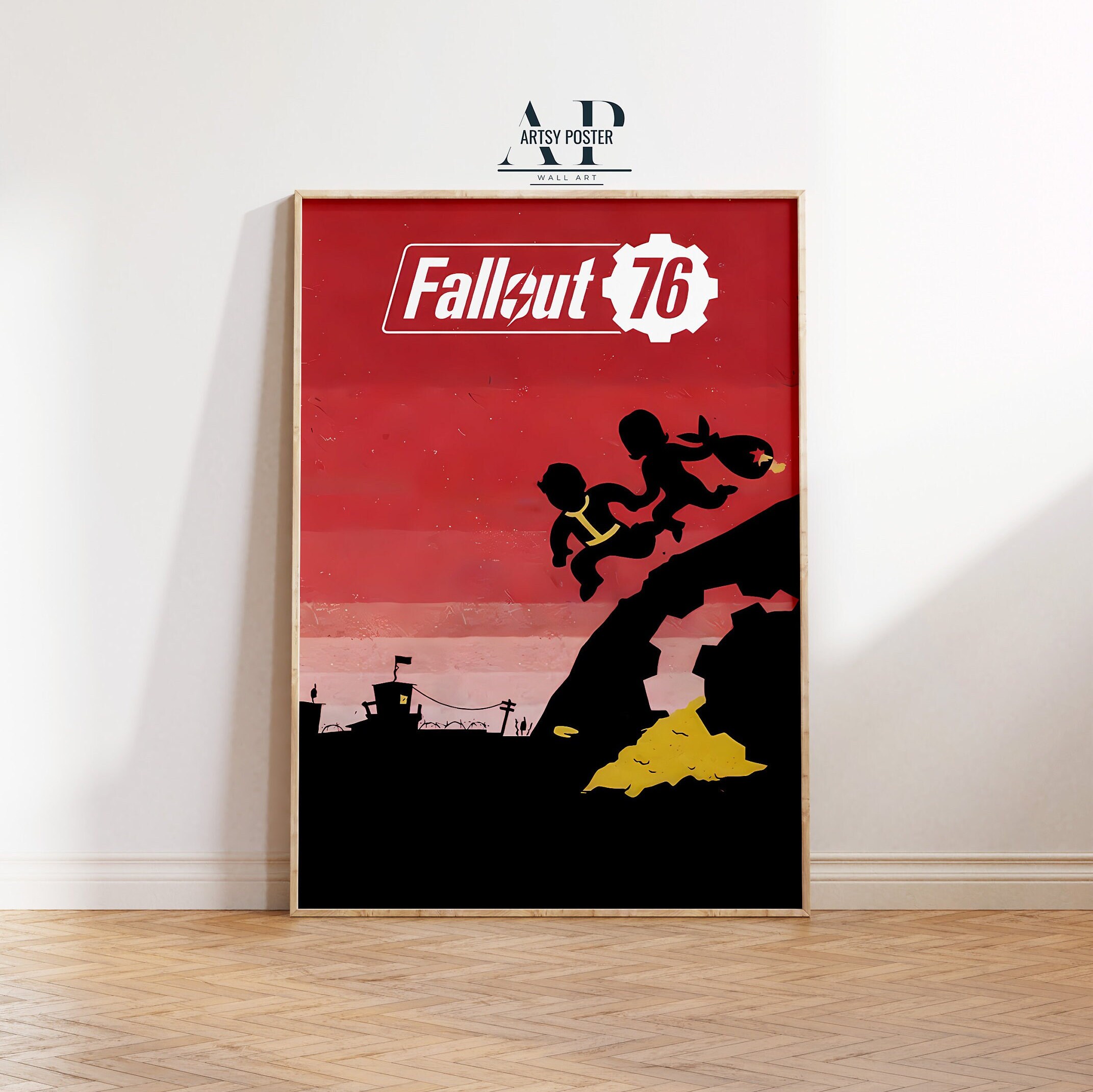 Fallout 76 Poster, Post Apocalyptic World Art Print, Vault Dweller ...