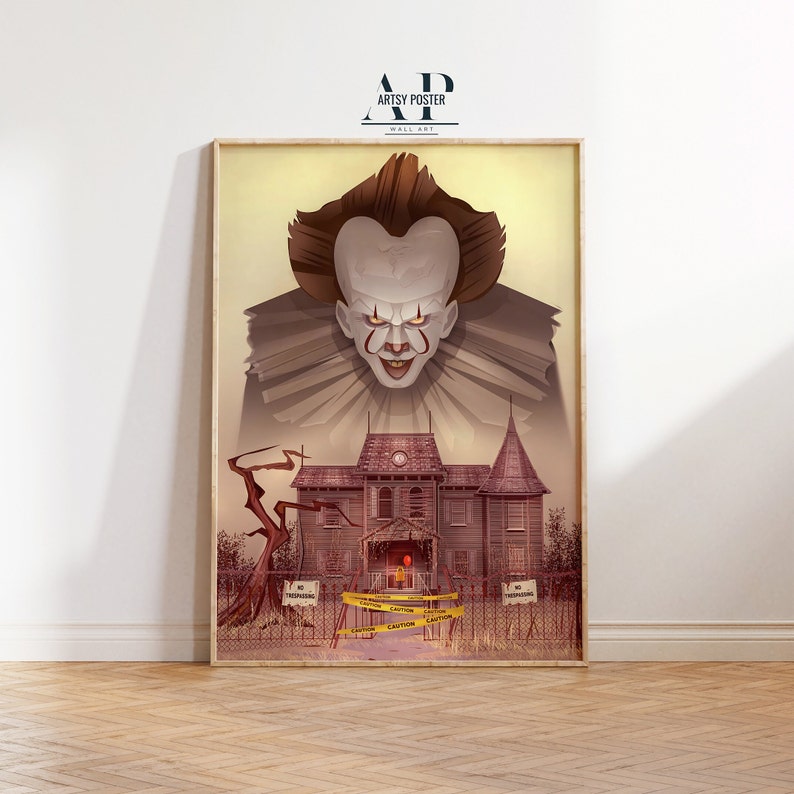 Pennywise the Clown 'it' Movie Poster, Stephen King Horror Art Print - Etsy
