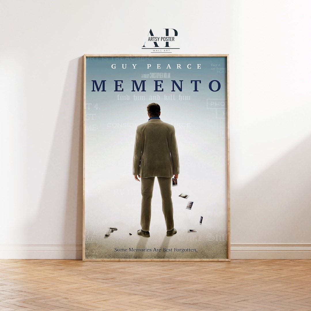 Memento Movie Poster, Christopher Nolan Wall Art, Minimalist Film Art ...