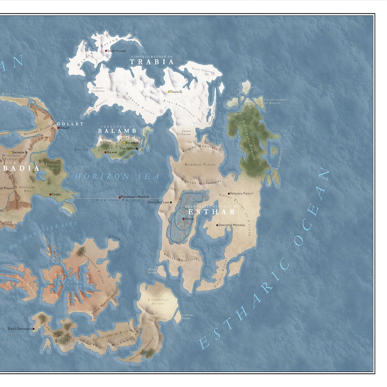 Final Fantasy World Map Poster: Vintage RPG Gamer Art Print - Etsy