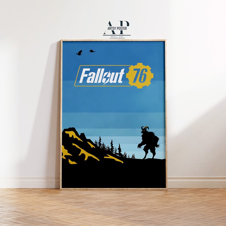 Fallout 76 Poster, Post Apocalyptic World Art Print, Vault Dweller ...