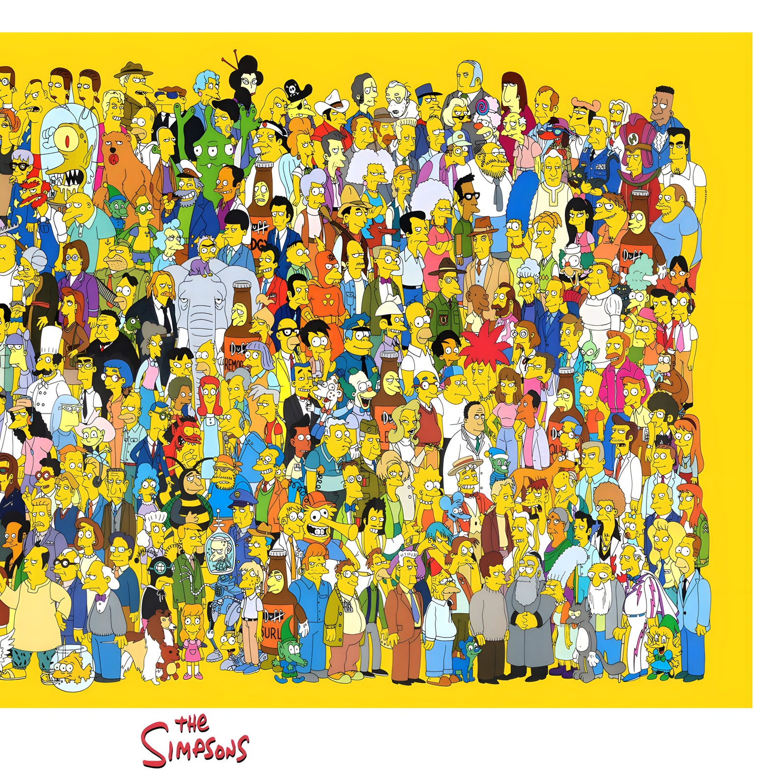 Simpsons Characters Poster: Springfield TV Series Art Print - Etsy
