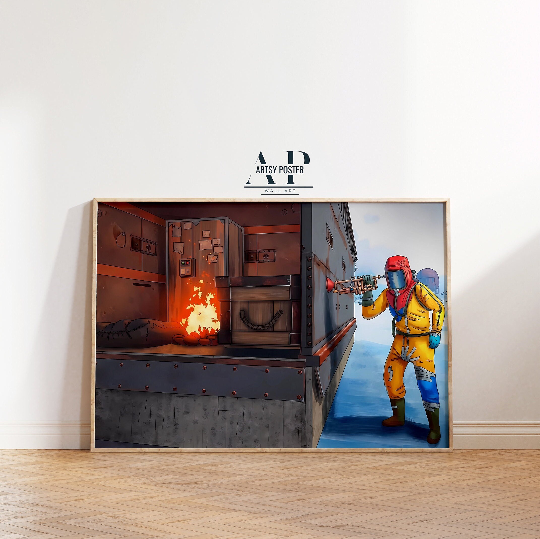 Rust Game Poster, Survival Video Game Wall Art, Rustic Decor for Gamers ...