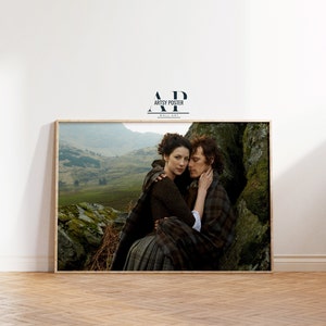 Outlander TV Series Poster: Jamie and Claire, Scottish Highlands Wall ...