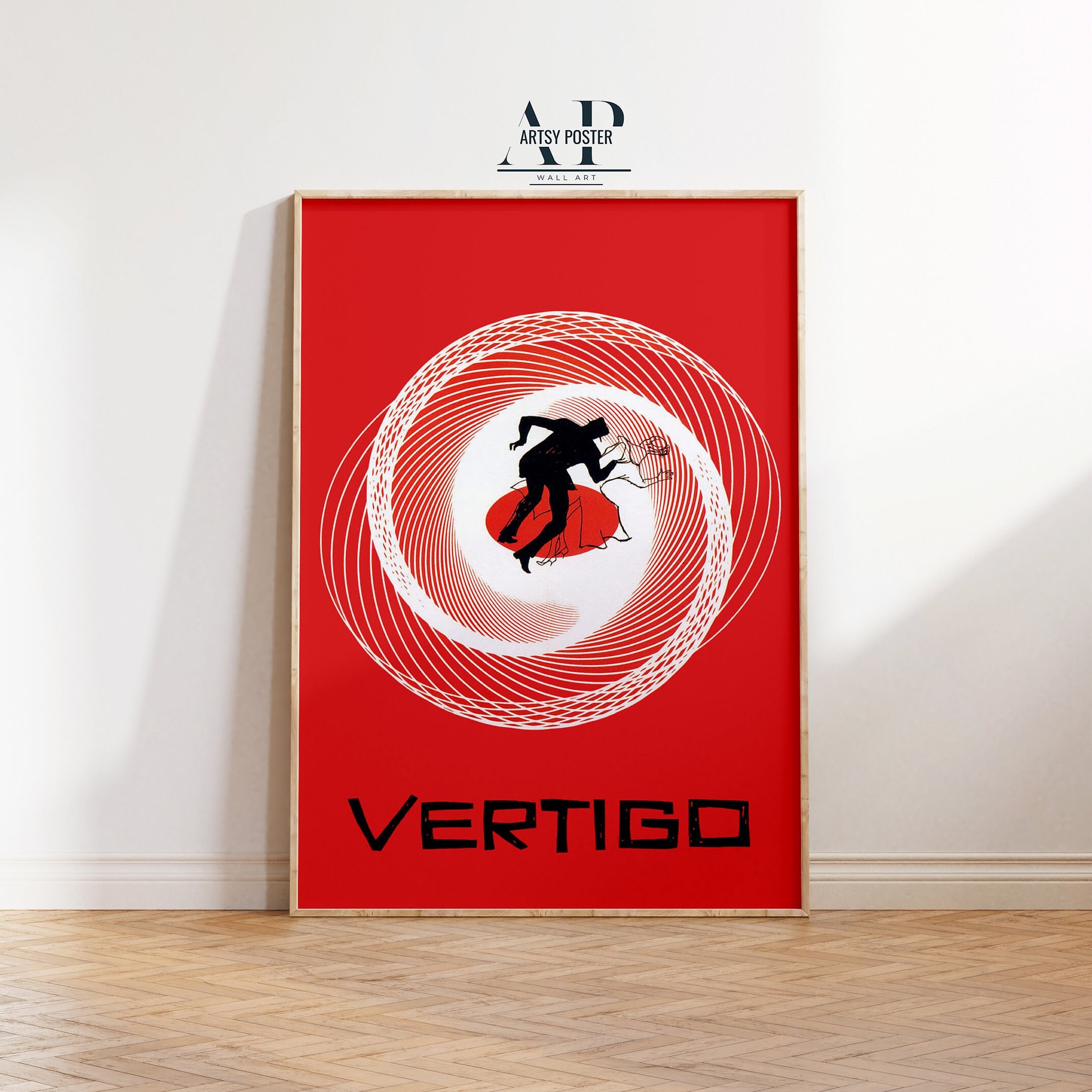 Vertigo Movie Poster, Alfred Hitchcock Classic, Vintage 1950s Film ...