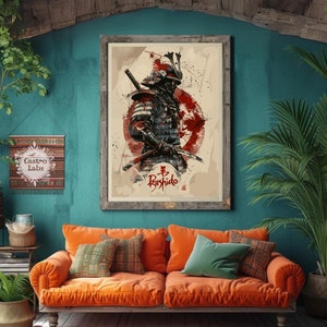 Bushido Code Print - Samurai Warrior Art: Japanese Warrior Wall Art ...