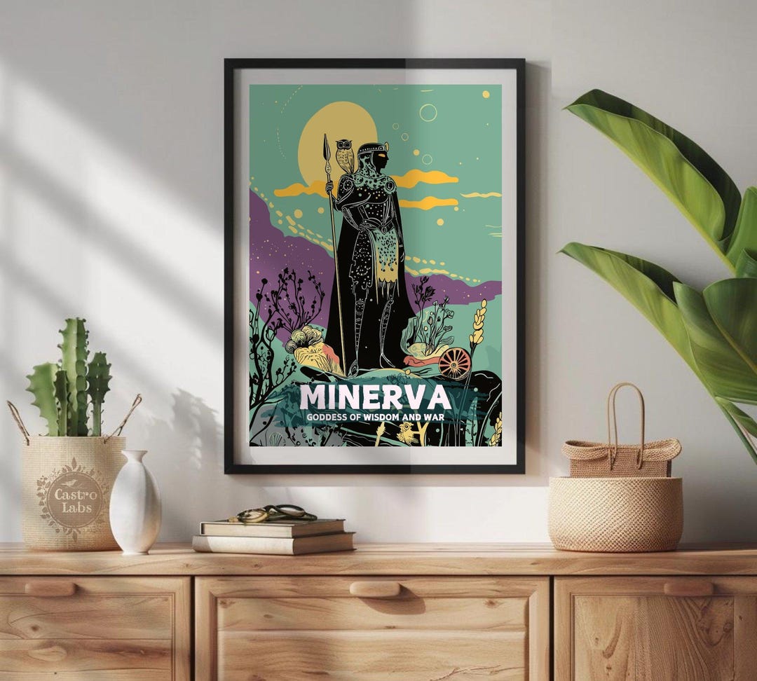 Minerva Goddess Painting - Minerva Roman Mythology Artwork, Goddess of ...