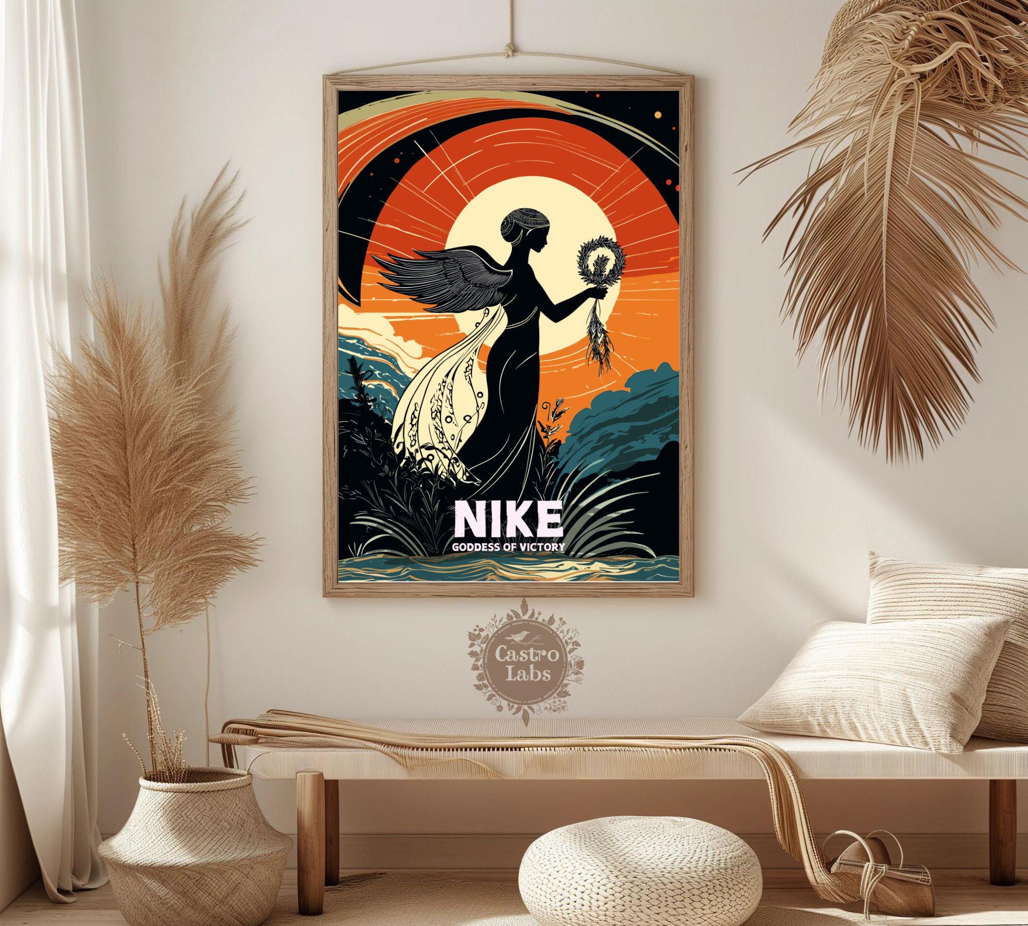 Nike Victory Goddess Poster, Goddess of Victory, Fineart, Greek ...
