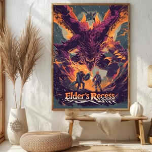 Elder's Recess, Hunting Monsters Poster, Videogame Art, Video Game ...
