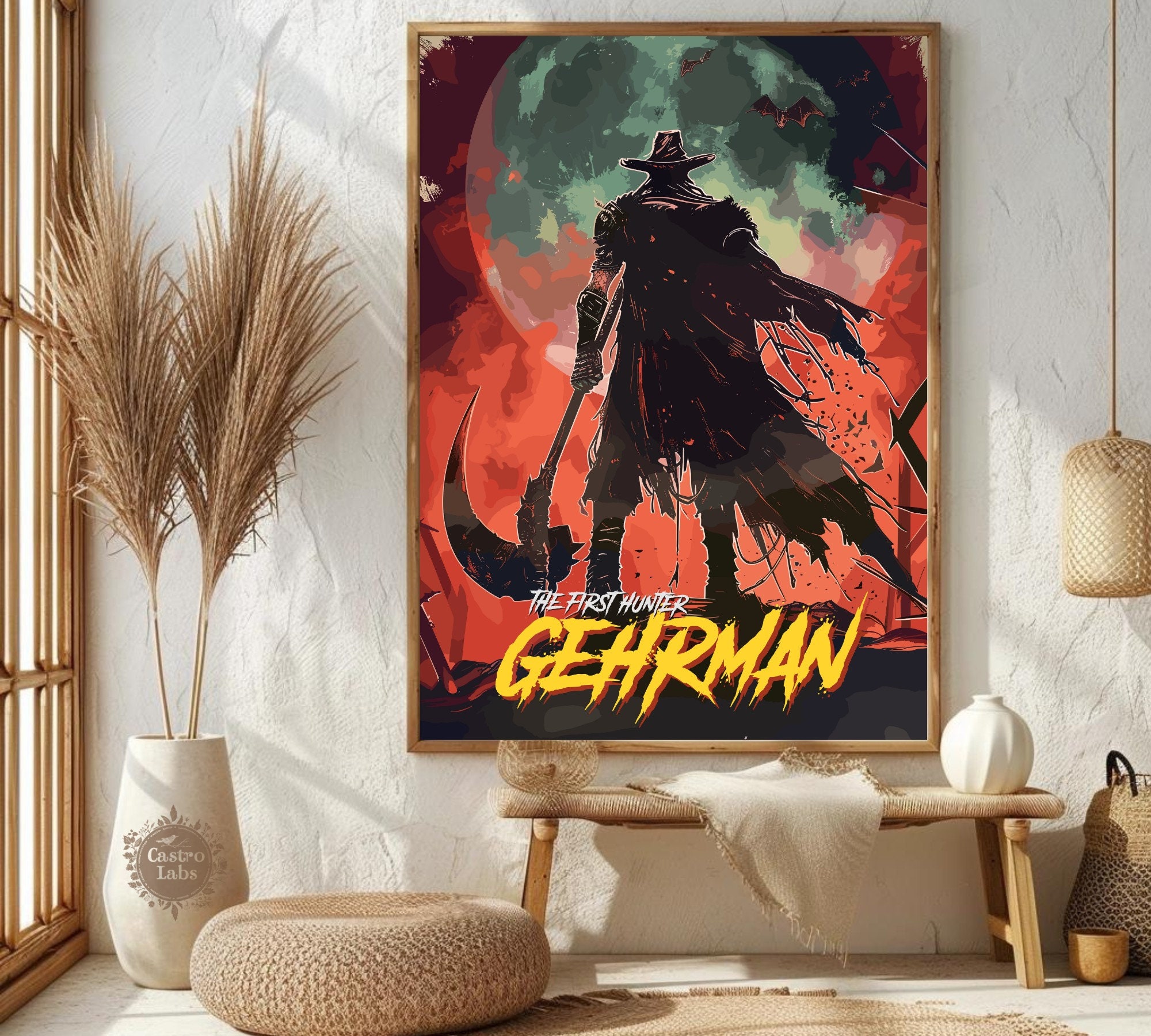 Gehrman the First Hunter Poster, Videogame Art, Soulsborne Poster ...