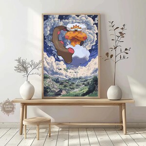 Landorus Poster: Japanese Style Legendary Pokemon Inspired Anime ...