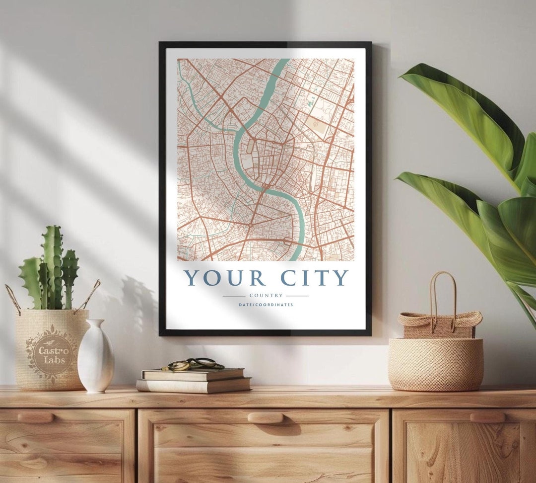 Personalized Custom Map Print - Special Location Map for Travel ...