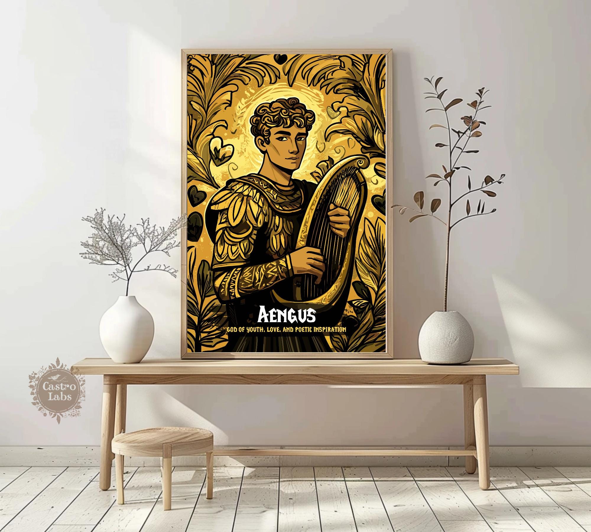 Aengus God Art Print: Celtic Mythology Poster - Etsy