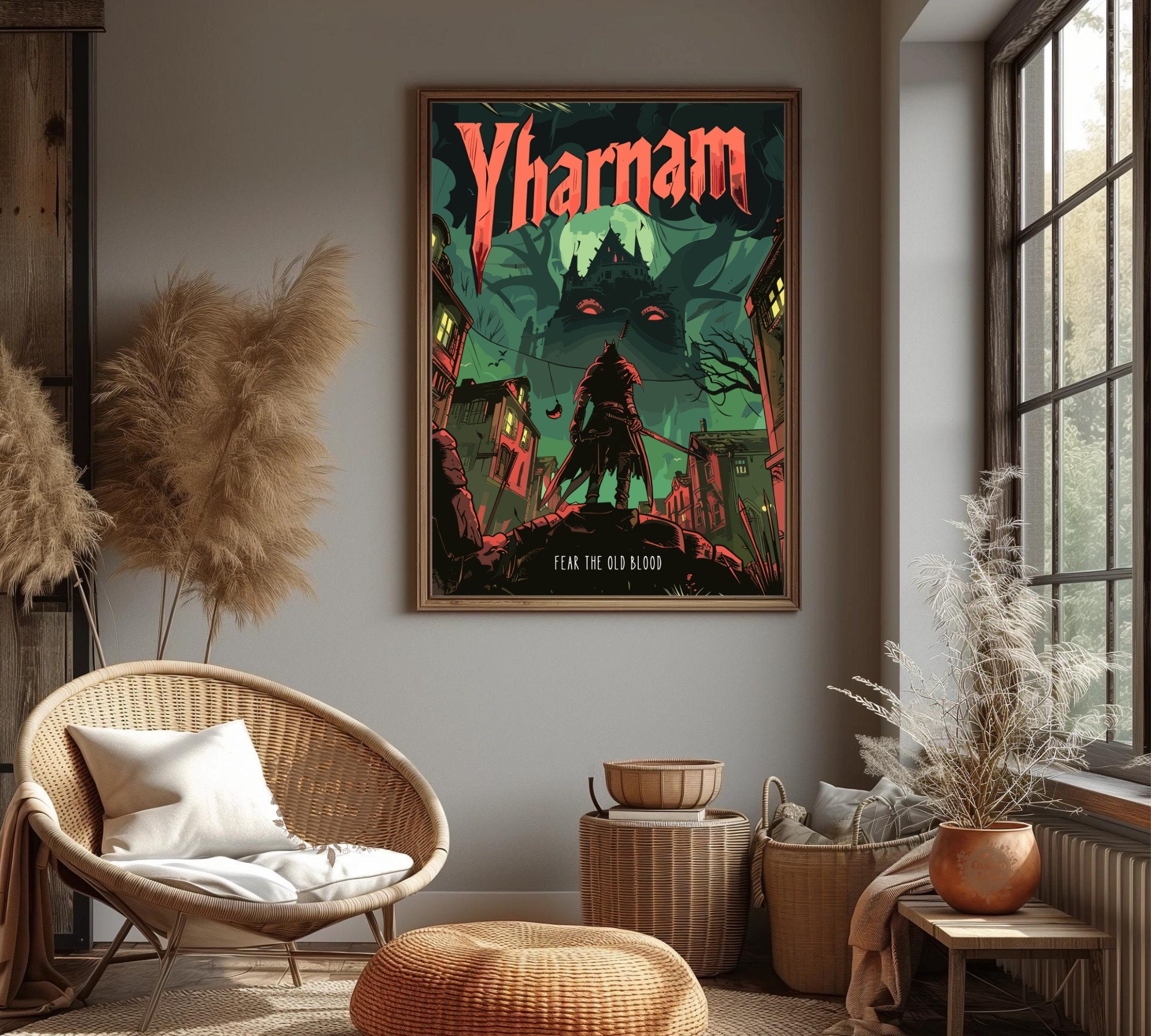 Yharnam Fear the Old Blood Poster. Videogame Art, Soulsborne Print ...