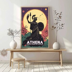 Athena Greek Goddess Poster: Ancient Mythology Art Print - Etsy