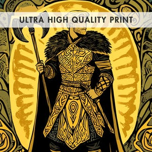 Lugh God Art Print - Lugh Celtic Mythology Poster, God of of the Sun ...