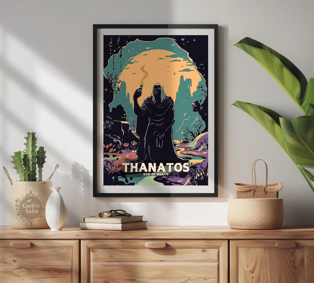 Thanatos God Poster: Ancient Greek Mythology Art Print - Etsy