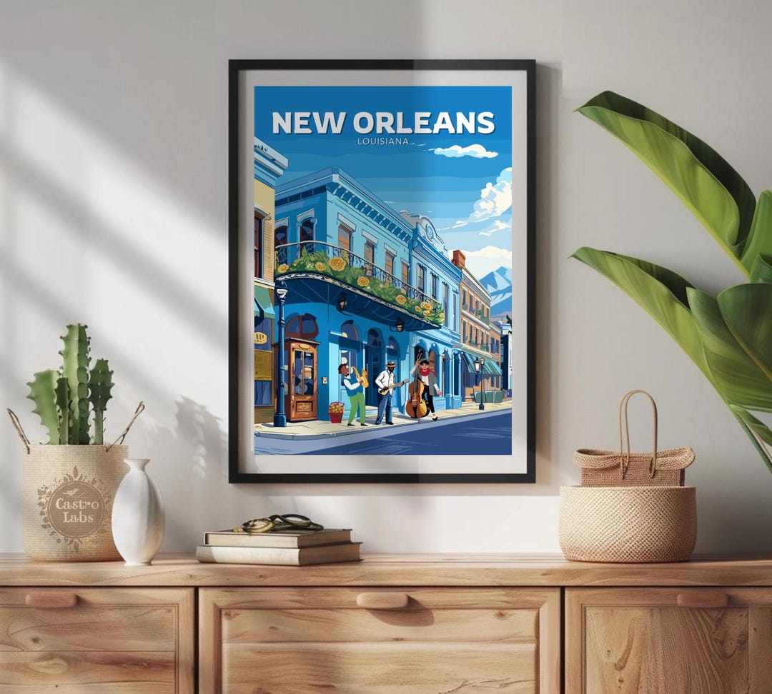 New Orleans Poster, New Orleans Print, New Orleans Artwork, Home Décor ...