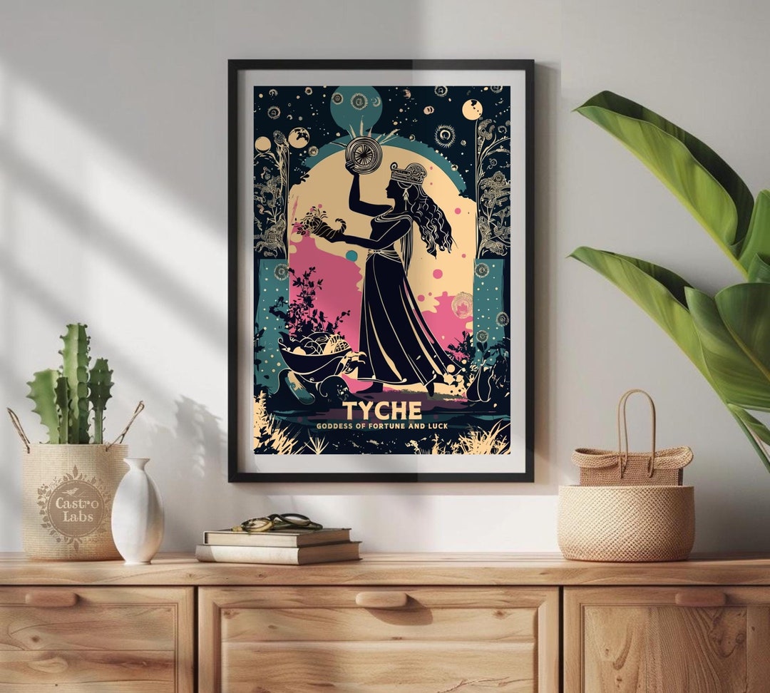 Tyche Goddess, Goddess of Fortune and Luck, Tyche Greek Mythology Print, Greek Goddess, Ancient ...