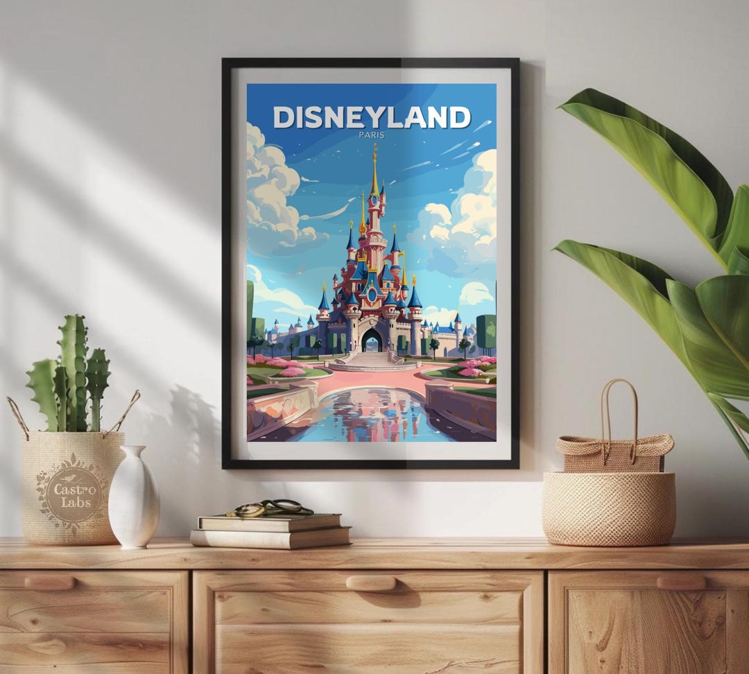 Disneyland Paris Poster: Whimsical Castle Watercolor Art - Etsy UK